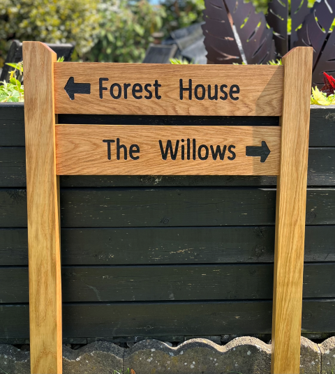 Hardwood House Signs and House Numbers
